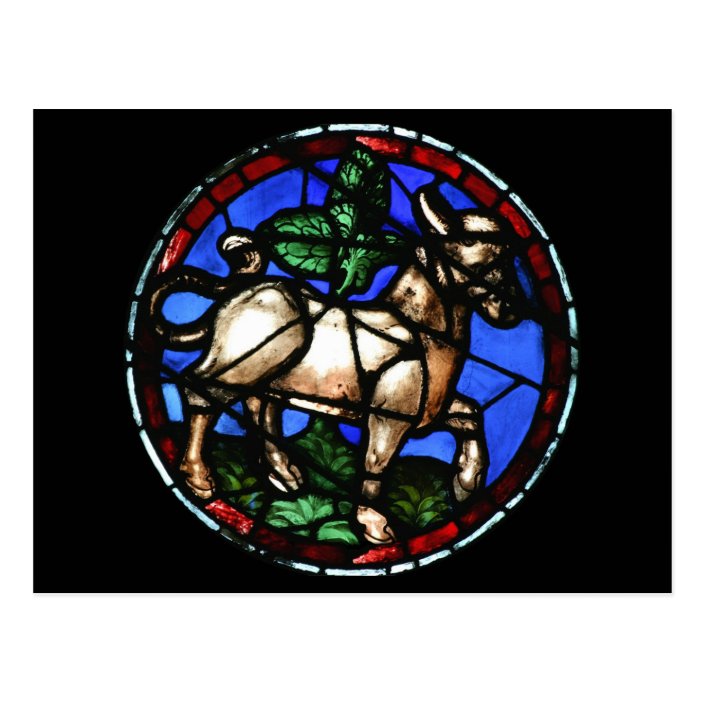 Taurus Zodiac Stained Glass Notre-Dame de Paris P Postcard | Zazzle.com
