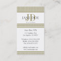 Tax Accountant/CPA Monogram Dot Gold/White Paper Business Card | Zazzle
