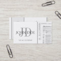 Tax Accountant Monogram 1040 White Business Card | Zazzle