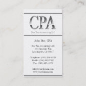 Tax Accountant Platinum Borders 3D CPA Business Card | Zazzle