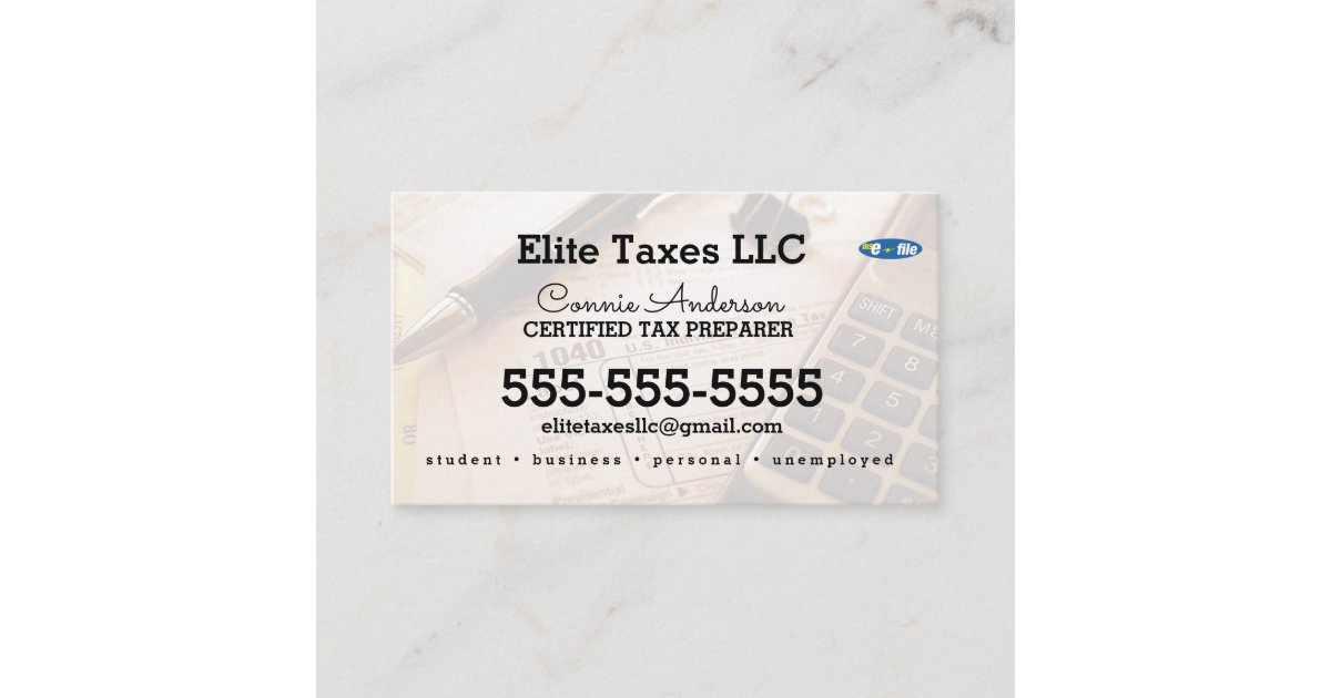 Tax Company Business Card | Zazzle