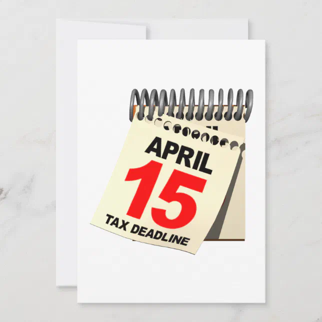 Tax Deadline Invitation | Zazzle