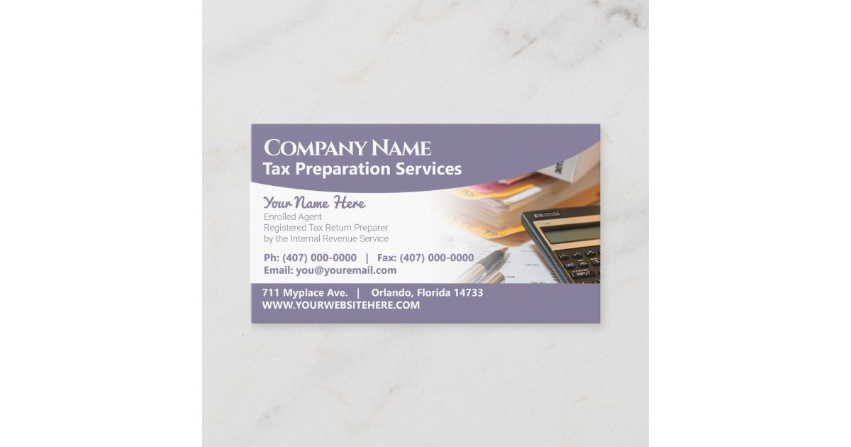 Tax Preparation (Preparer) Business Card | Zazzle