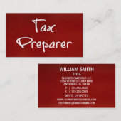 Tax Preparer Business Card | Zazzle
