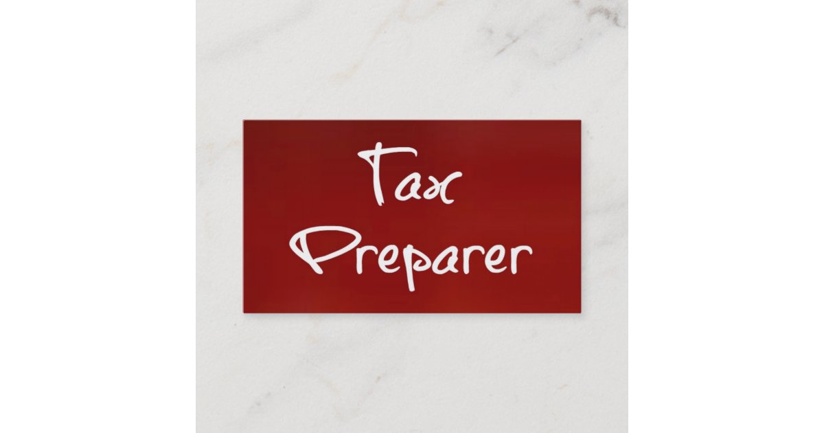 Tax Preparer Business Card | Zazzle