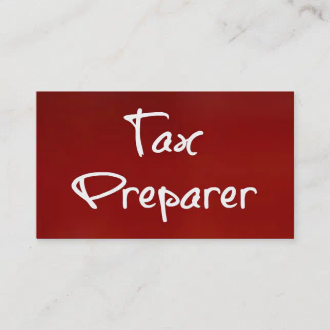 Tax Preparer Business Card | Zazzle