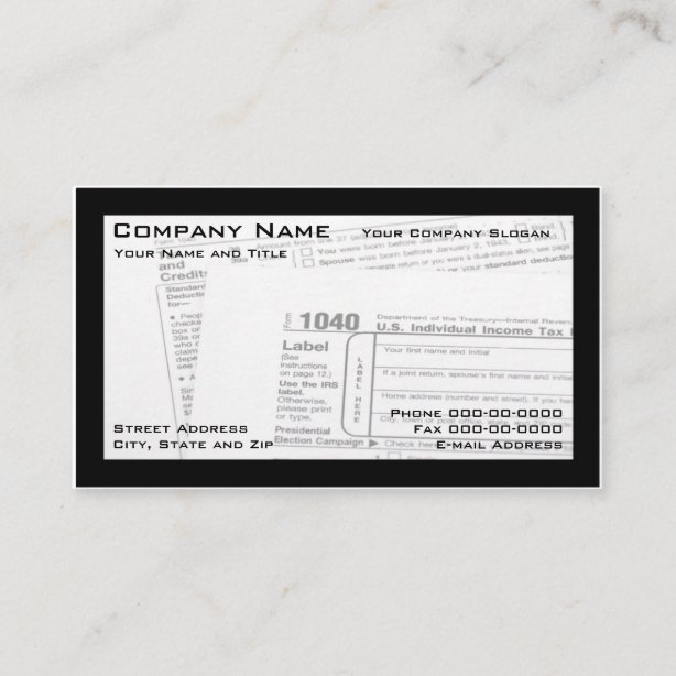 Tax Preparer Business Cards - Business Card Printing | Zazzle
