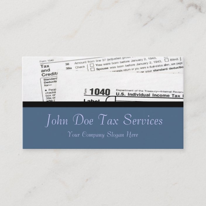 Tax Preparer Federal Tax Form Business Card | Zazzle.com