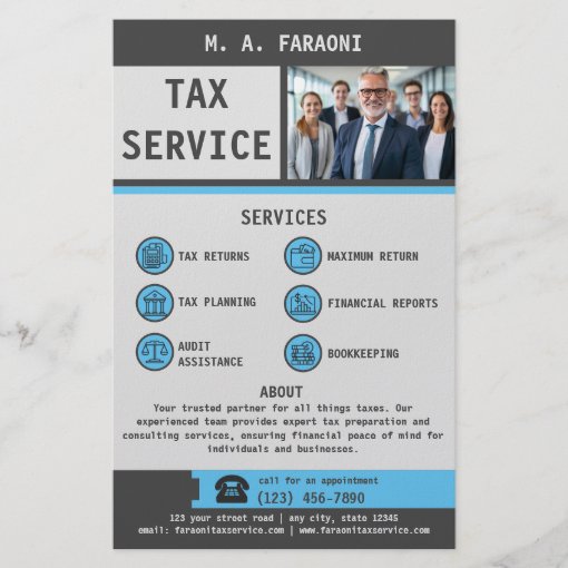 Tax Service Company Flyer | Zazzle
