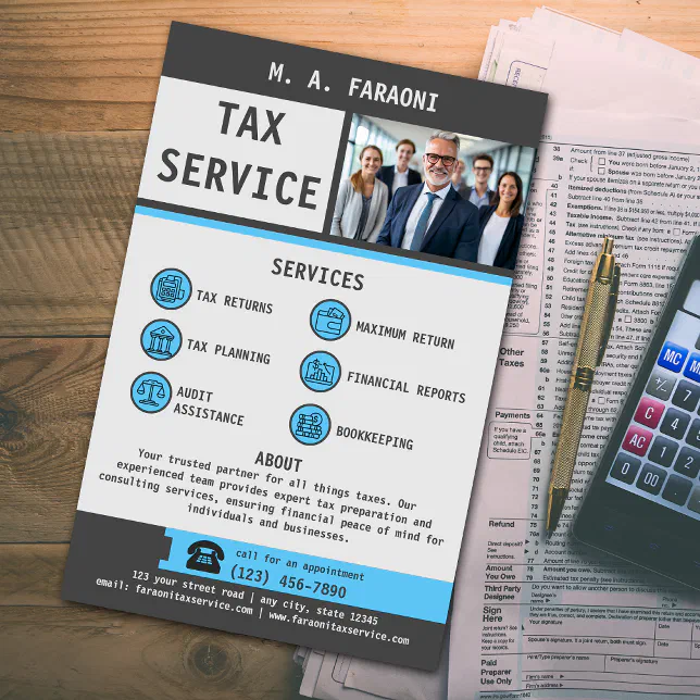 Tax Service Company Flyer | Zazzle