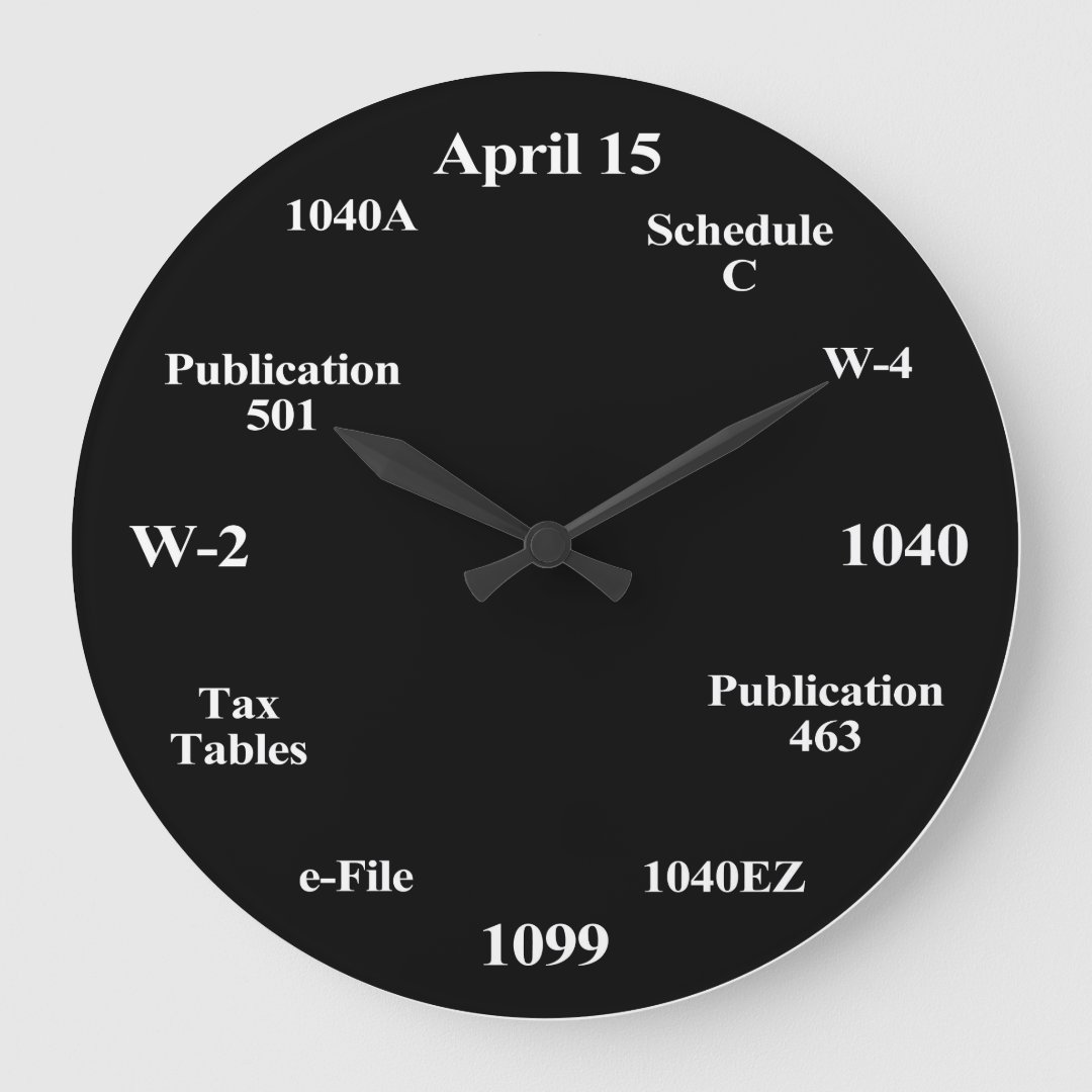 Tax Time Clock for Accountants Accounting Student | Zazzle