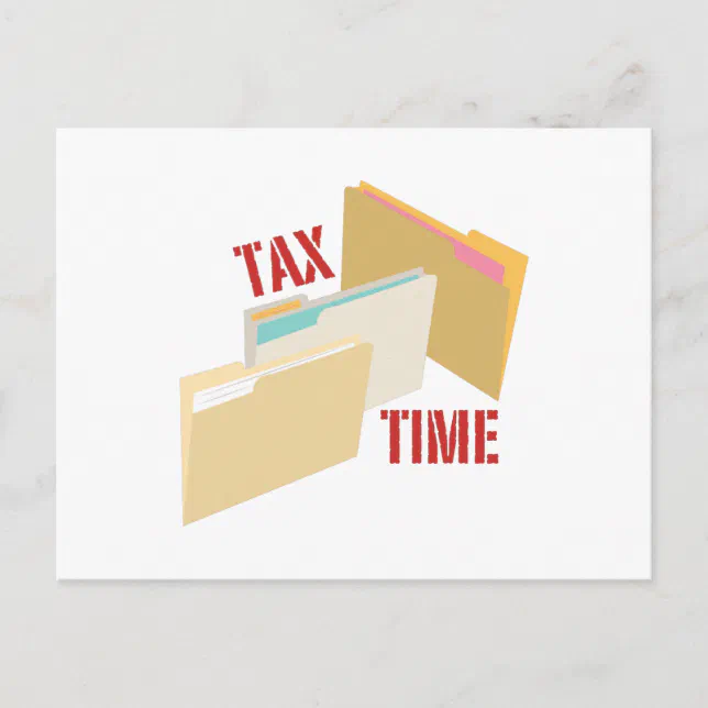 Tax Time Postcard | Zazzle