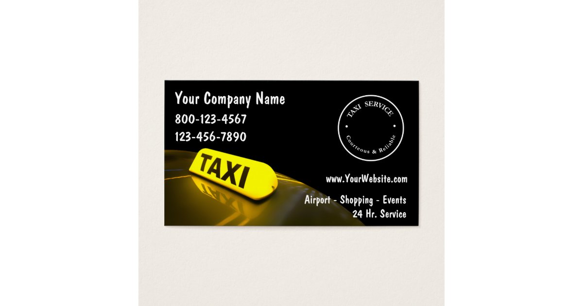 Taxi Business Cards | Zazzle.com