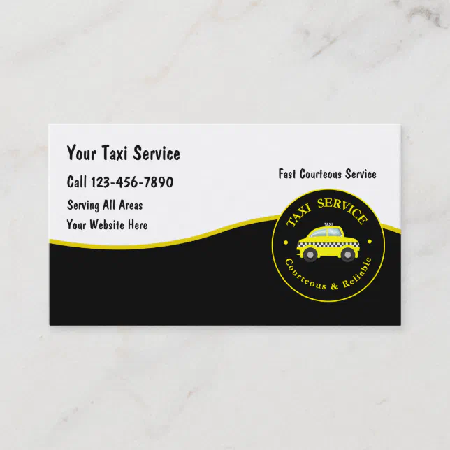 Taxi Cab Business Cards | Zazzle