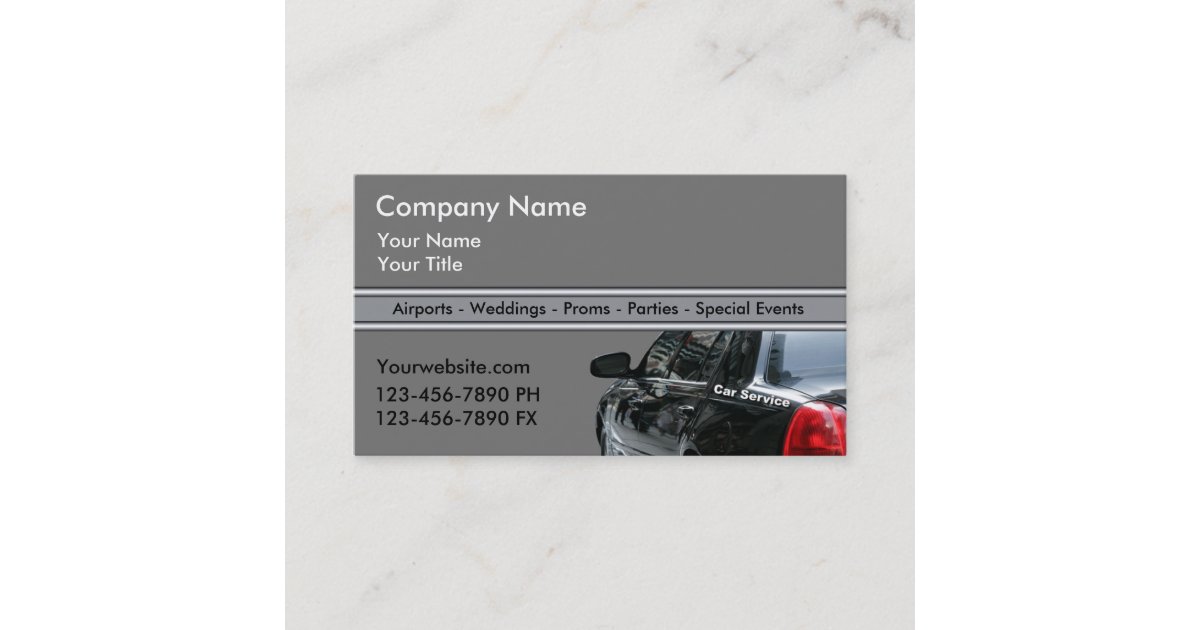 Taxi Cab Business Cards Fixed | Zazzle