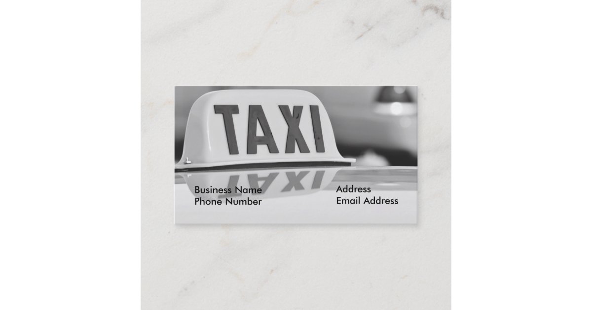 Taxi Cab Driver Service Business Card | Zazzle