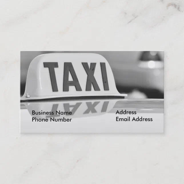 Taxi Cab Driver Service Business Card | Zazzle