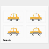 Taxi Cab Rectangular Sticker | Zazzle