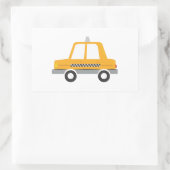 Taxi Cab Rectangular Sticker | Zazzle