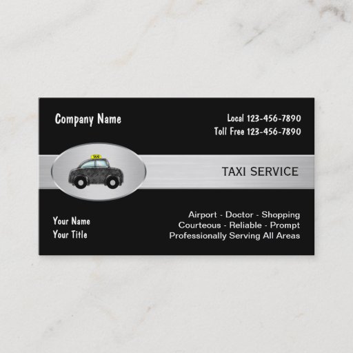 Taxi Cab Service Business Cards