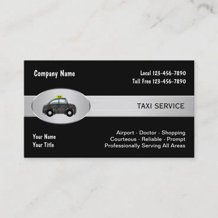 Taxi Cab Service Business Cards | Zazzle