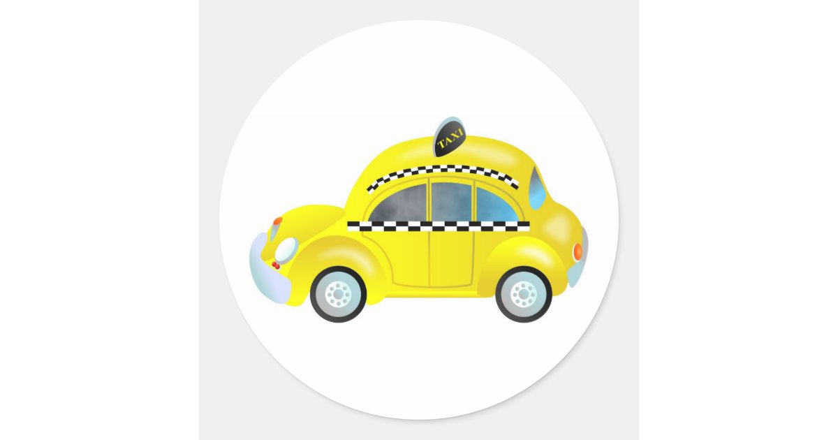 Taxi Classic Round Sticker | Zazzle