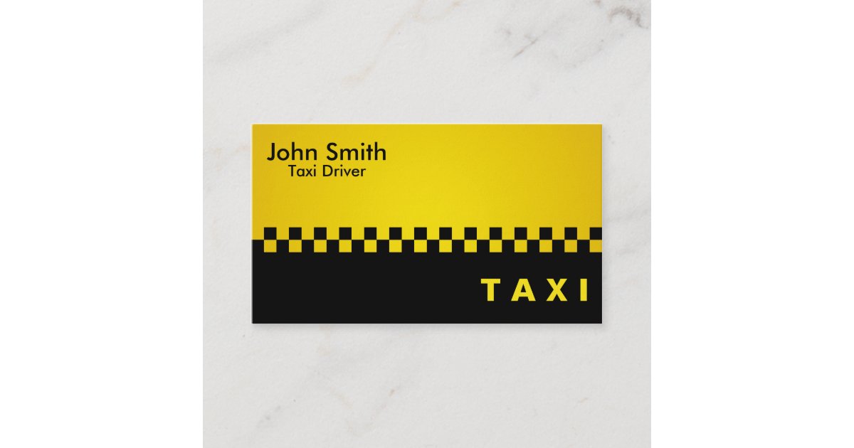 Taxi Driver - Business Cards | Zazzle