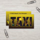 Taxi driver cabdriver yellow taxi black letters business card | Zazzle