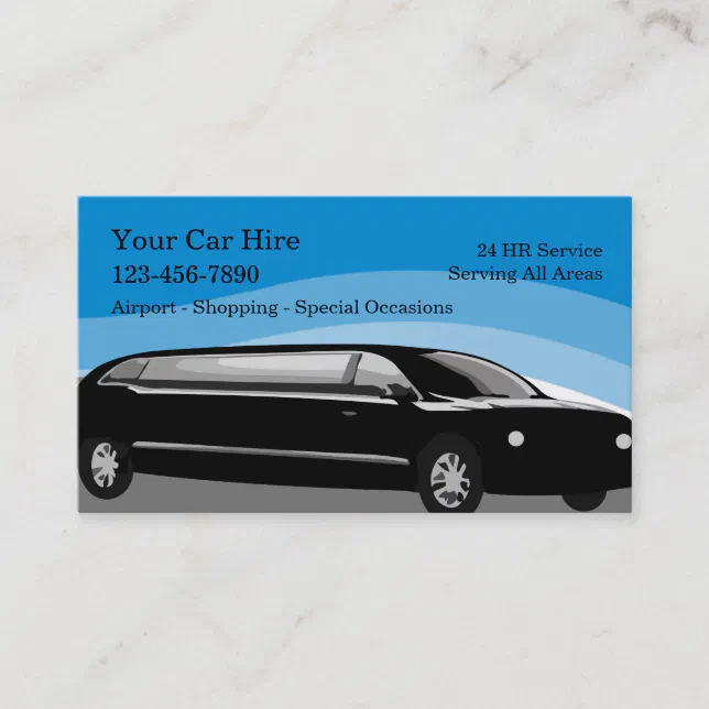 Taxi Limo Driver Business Cards | Zazzle