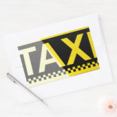 Taxi sign rectangular sticker | Zazzle