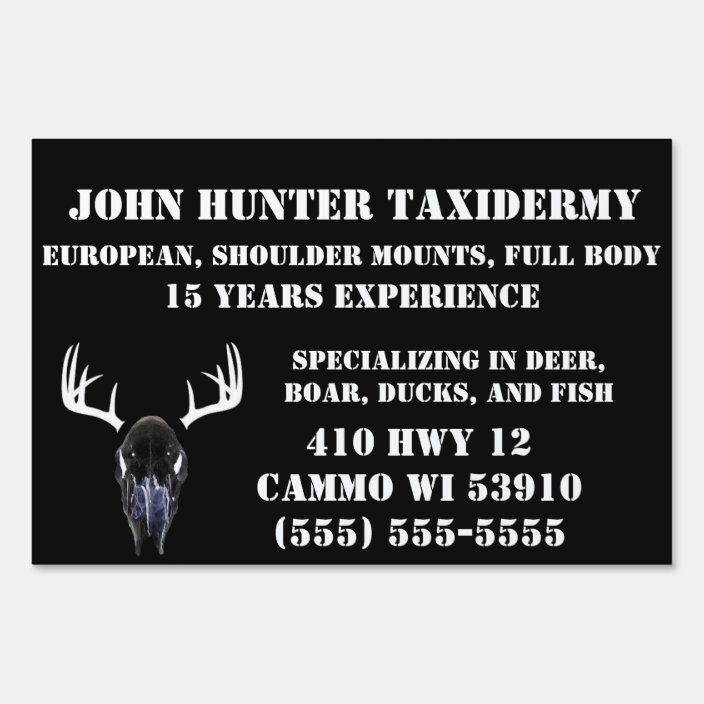 Taxidermy Business Sign | Zazzle.com