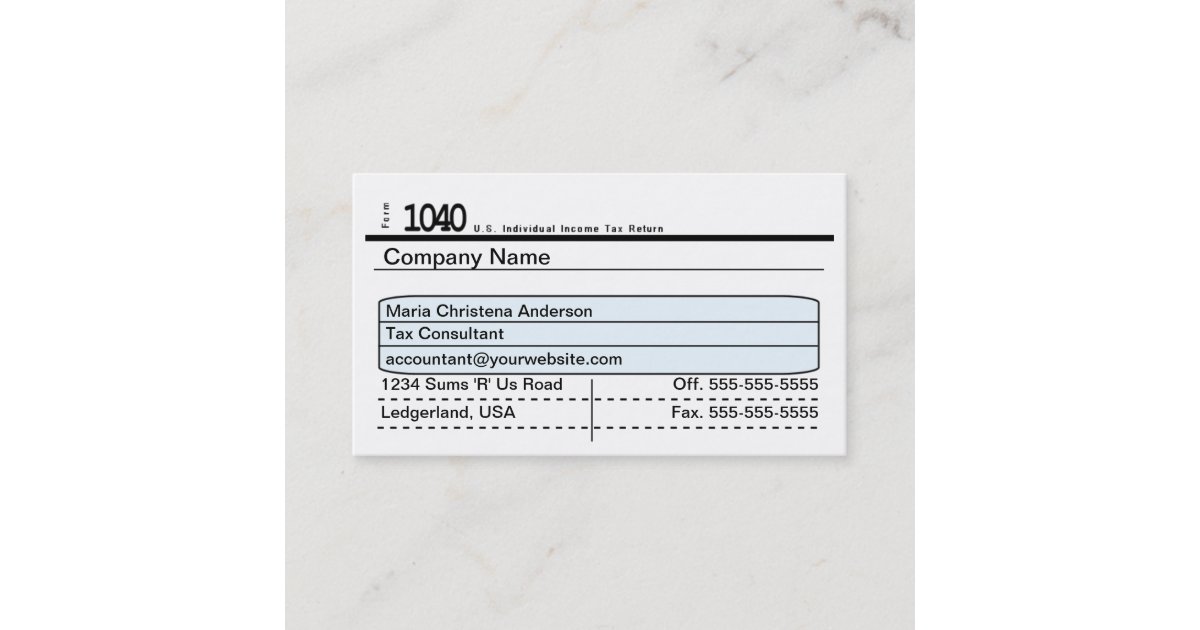 Taxing Business Card | Zazzle