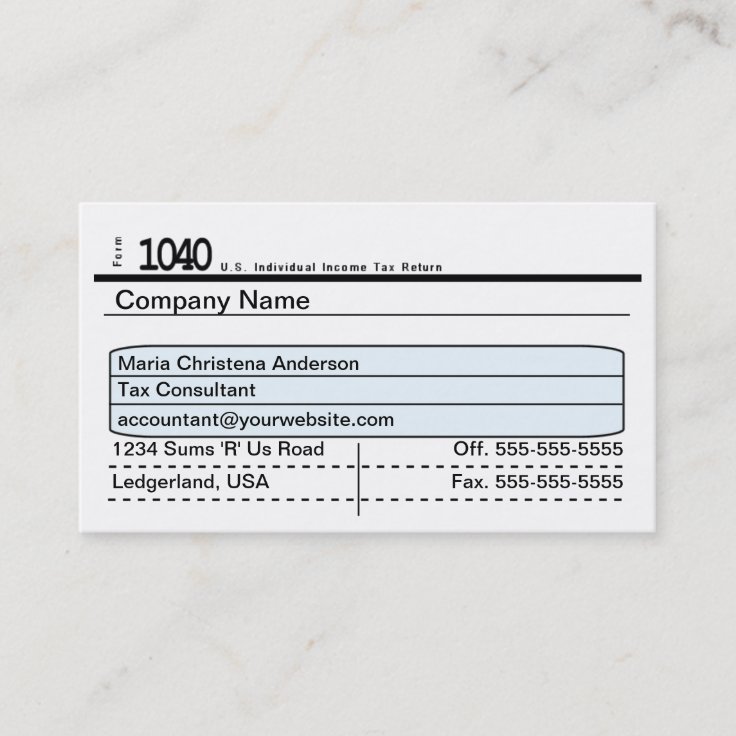 Taxing Business Card | Zazzle