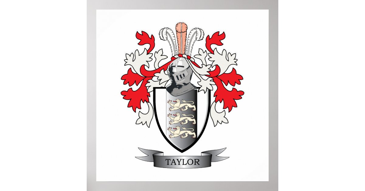 Taylor Coat of Arms Poster | Zazzle