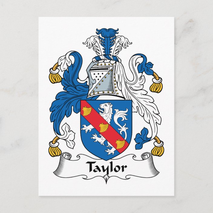 Taylor Family Crest Postcard | Zazzle.com