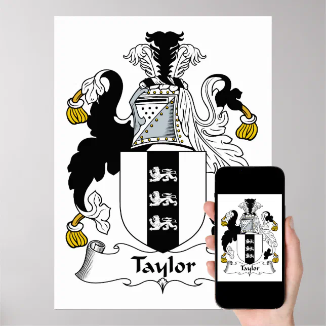 Taylor Family Crest Poster | Zazzle