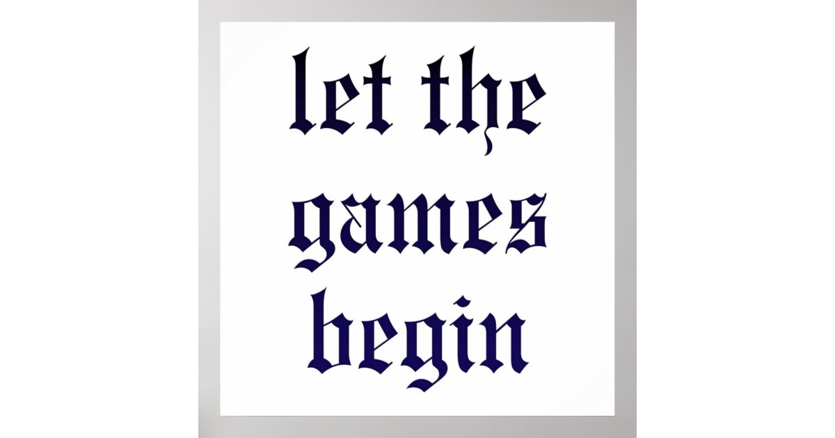 Taylor Swift Let The Games Begin Poster | Zazzle