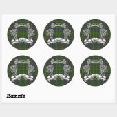 Taylor Tartan Shield Classic Round Sticker | Zazzle
