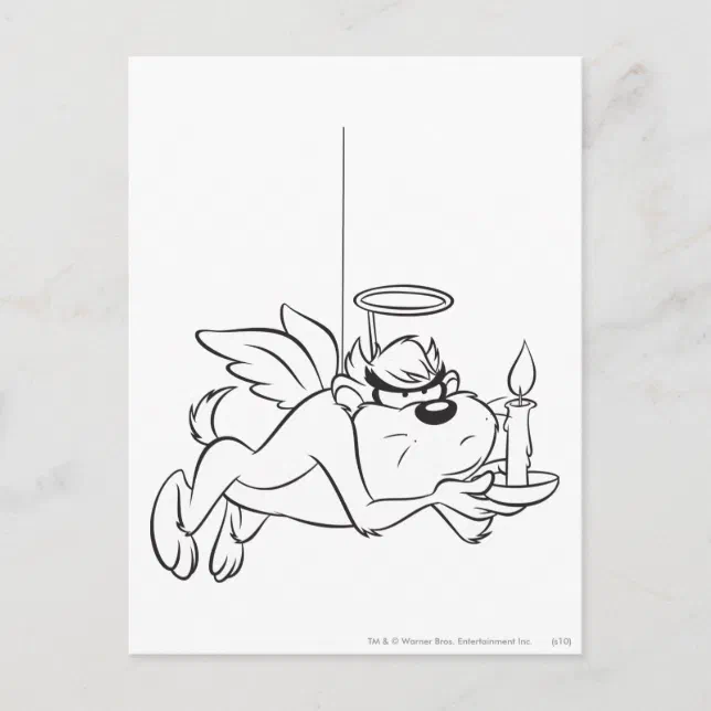 TAZ™ Angel holding Candle Postcard | Zazzle