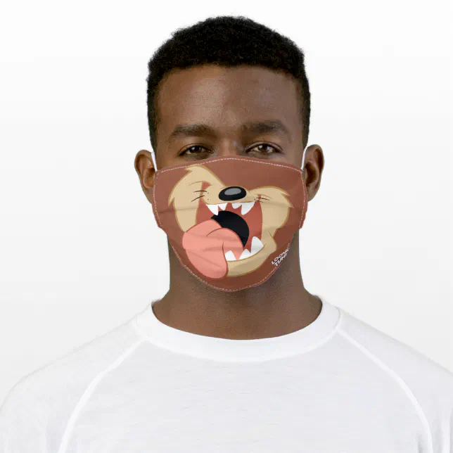 TAZ™ Big Mouth Adult Cloth Face Mask | Zazzle