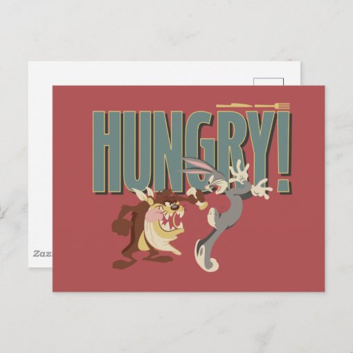 TAZ™ & BUGS BUNNY™ "Hungry" Postcard | Zazzle