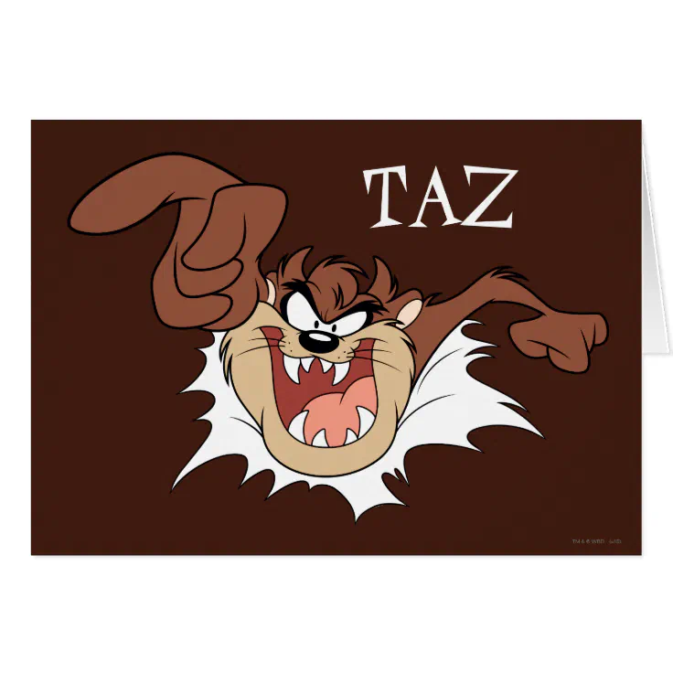 TAZ™ Bursting Through Page | Zazzle