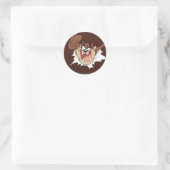 TAZ™ Bursting Through Page Classic Round Sticker | Zazzle