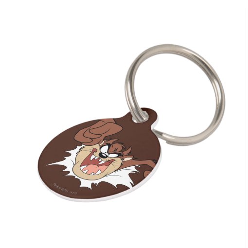 TAZ™ Bursting Through Page Pet ID Tag | Zazzle