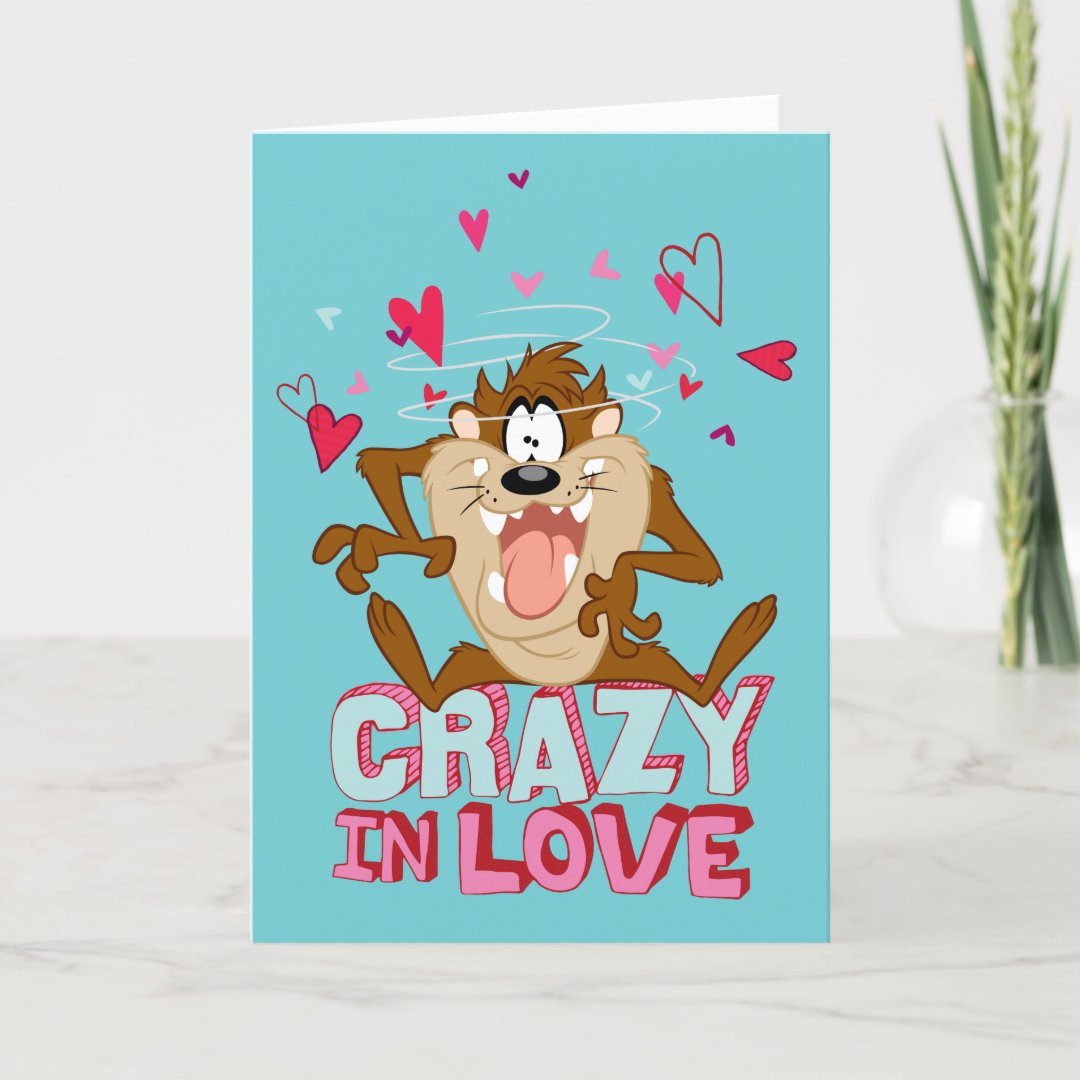 TAZ™ - Crazy In Love Holiday Card | Zazzle