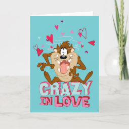 TAZ™ - Crazy In Love Holiday Card | Zazzle