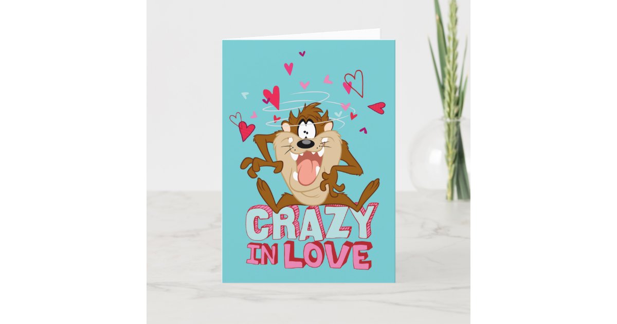 TAZ™ - Crazy In Love Holiday Card | Zazzle