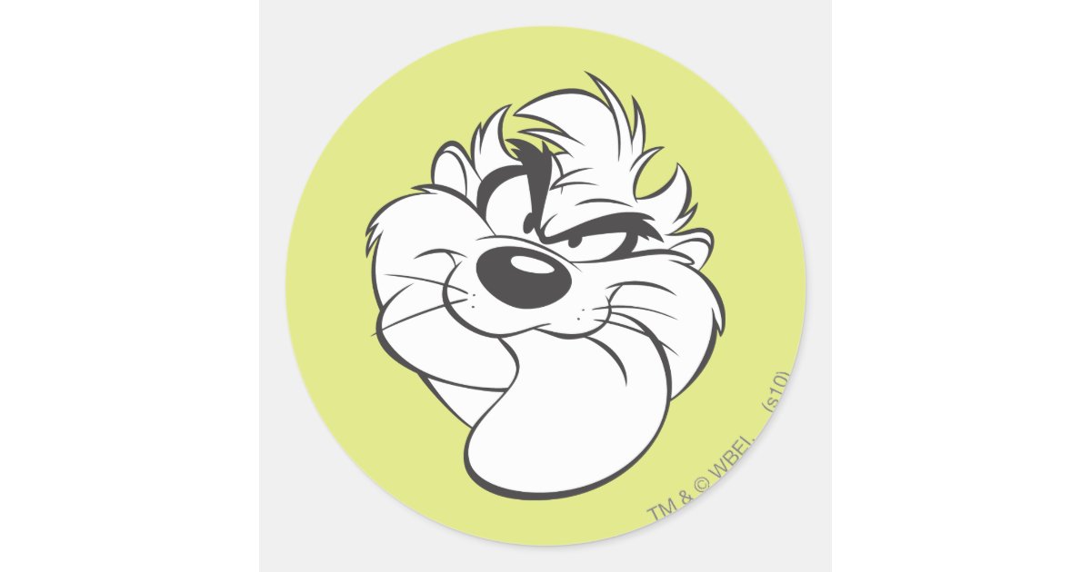 TAZ™ Expressive 15 Classic Round Sticker | Zazzle