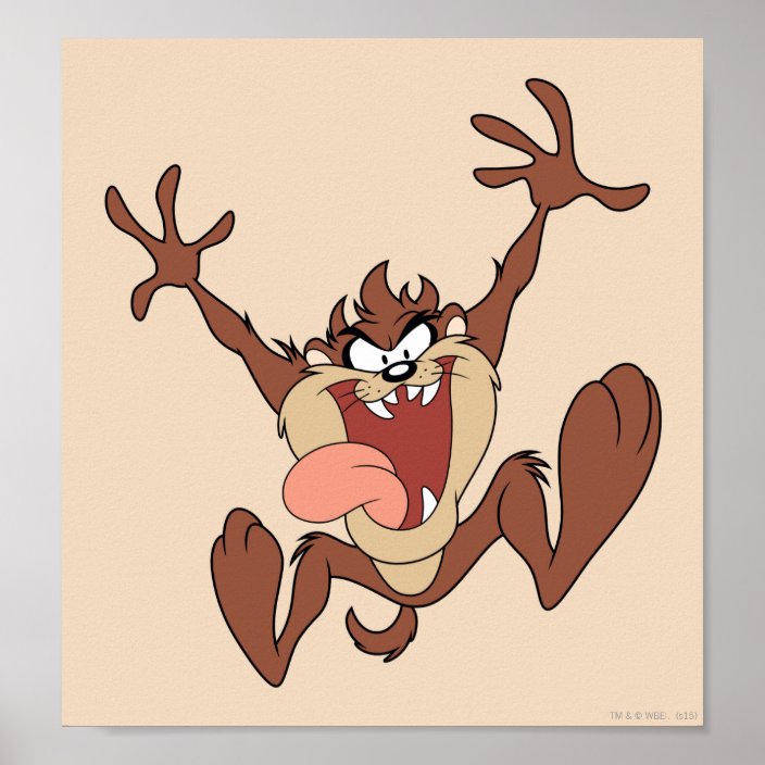 TAZ™ Leaping Poster | Zazzle.com