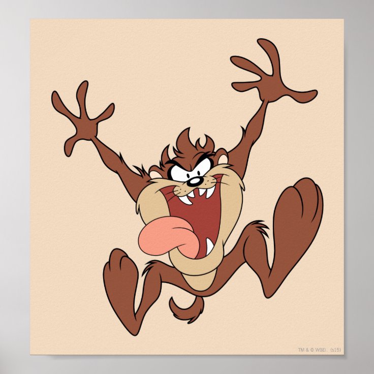 TAZ™ Leaping Poster | Zazzle